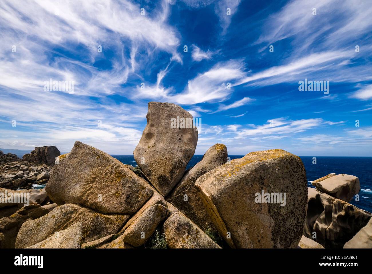 Bizarre granite rock formations on Capo Testa, the northernmost point ...