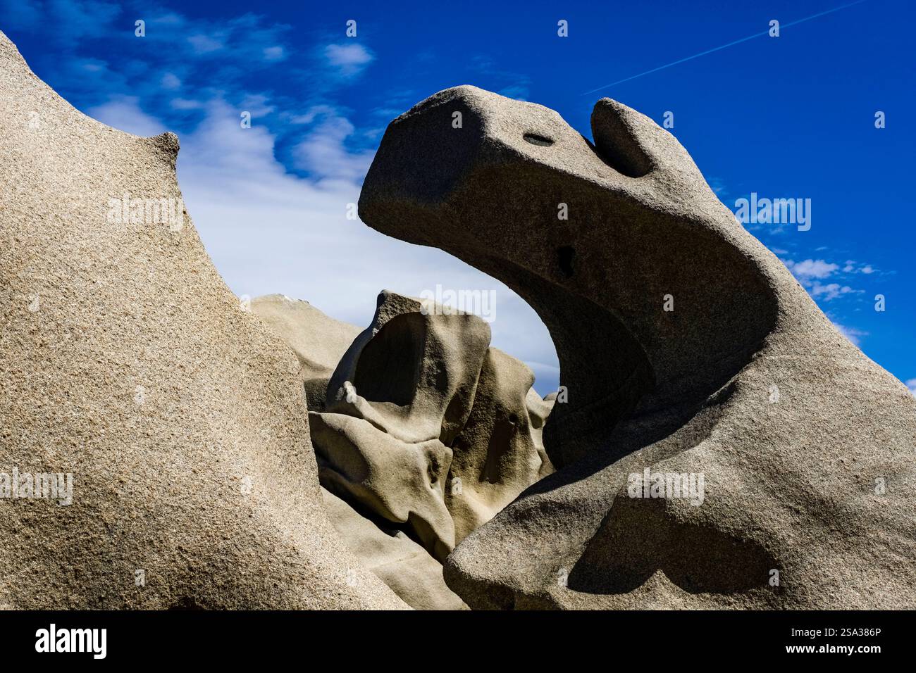 Bizarre granite rock formations on Capo Testa, the northernmost point ...