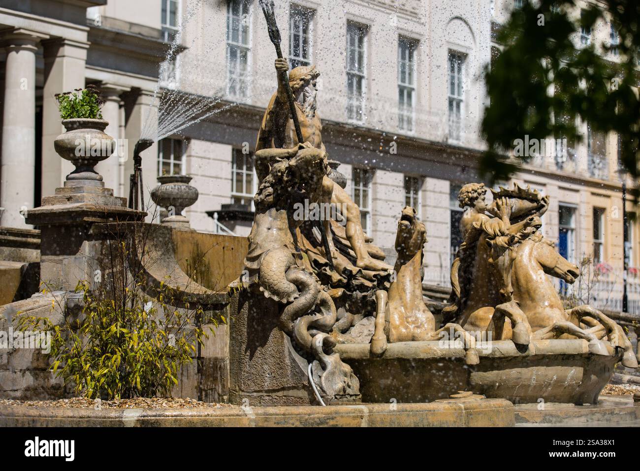 The Neptune Fountain, Cheltenham, Gloucestershire Stock Photo - Alamy