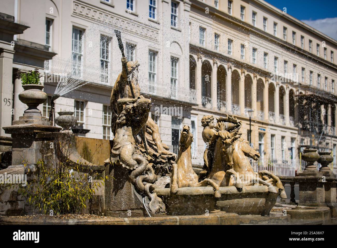The Neptune Fountain, Cheltenham, Gloucestershire Stock Photo - Alamy