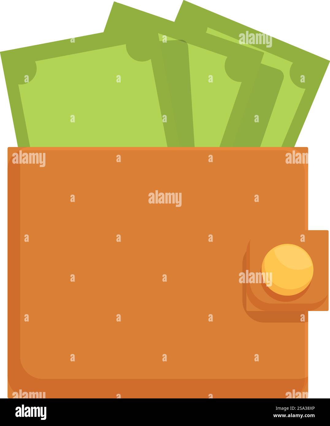 Wallet filled money on Stock Vector Images - Alamy