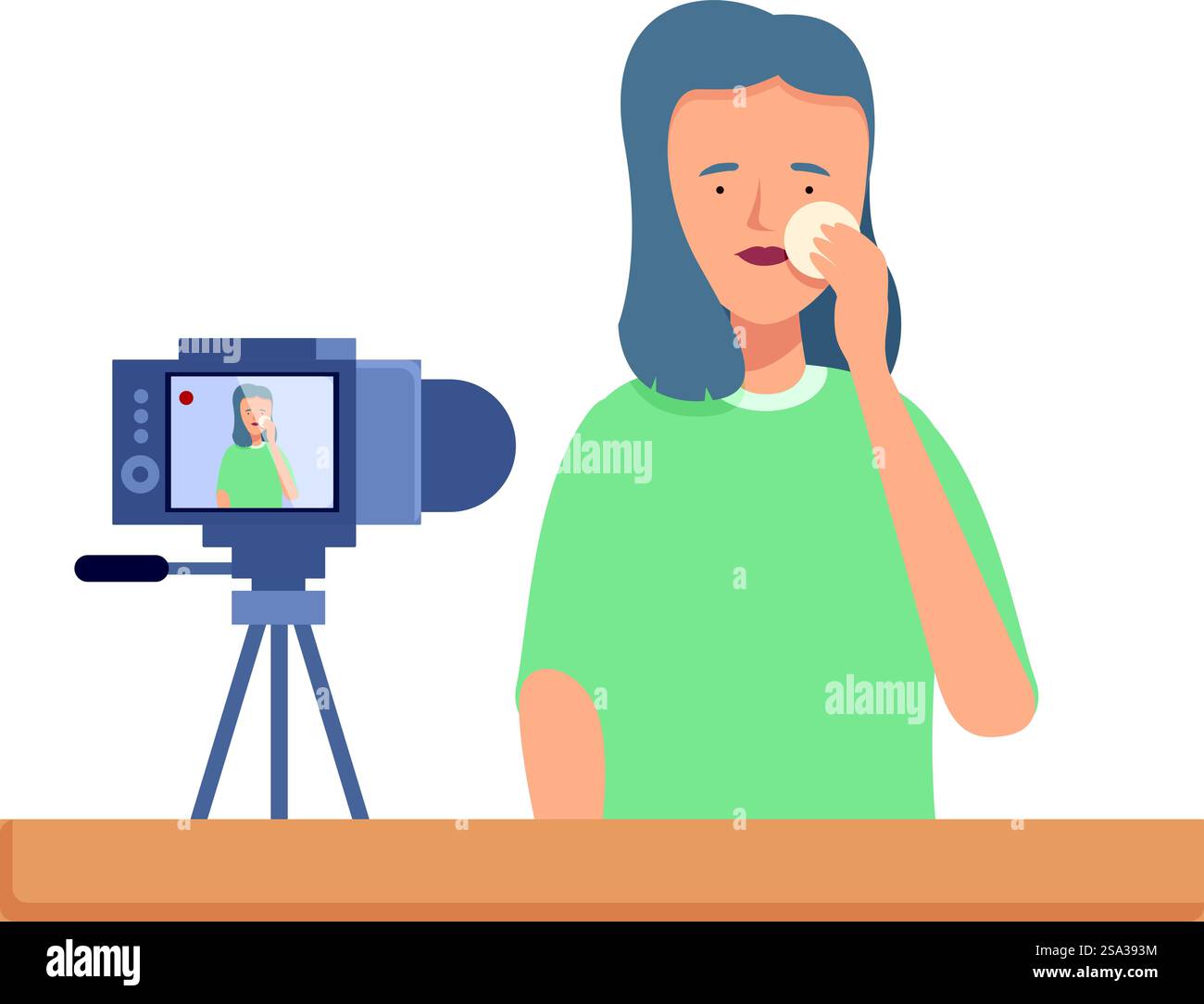 Woman getting ready video Stock Vector Images - Alamy
