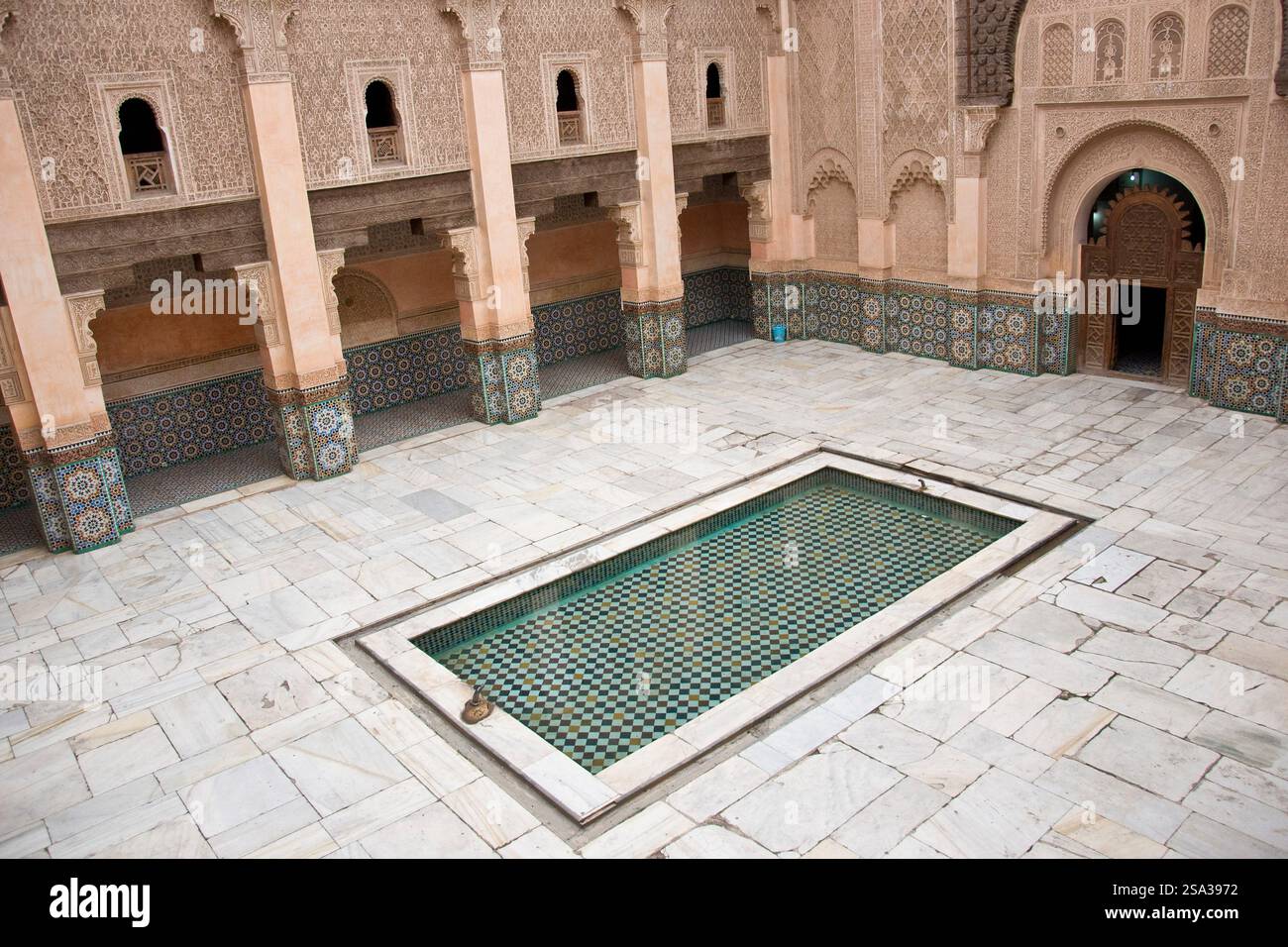 Morocco. Marrakech. Ben Youssef Madrasa. Koranic School Stock Photo - Alamy