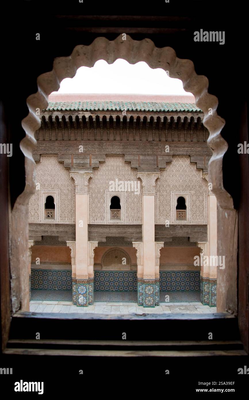 Morocco. Marrakech. Medressa Ben Yussuf Stock Photo - Alamy