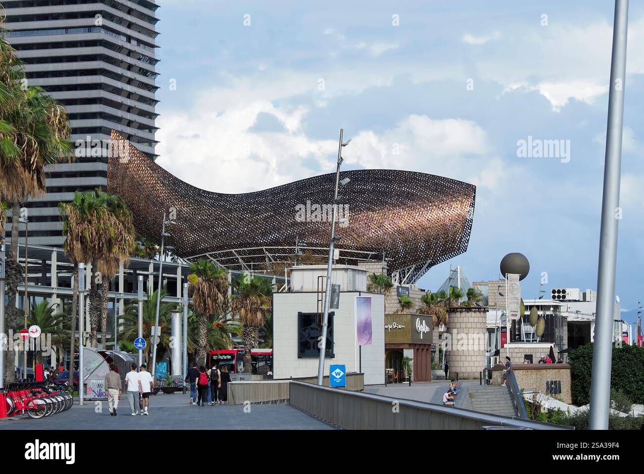 Golden Fish, Frank Gehry, Barcelona,Catalonia,Spain,Europe Stock Photo ...