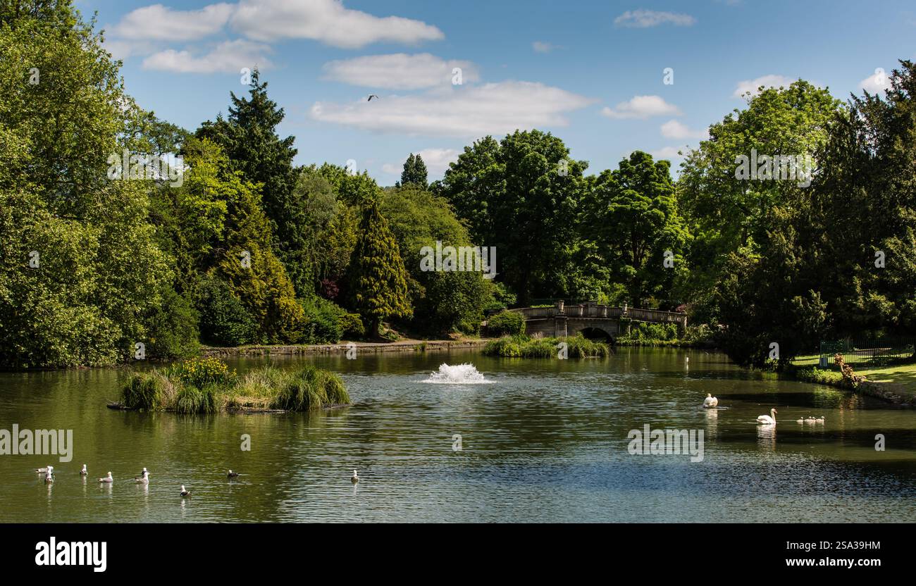 Pittville Park park in Cheltenham England Stock Photo - Alamy
