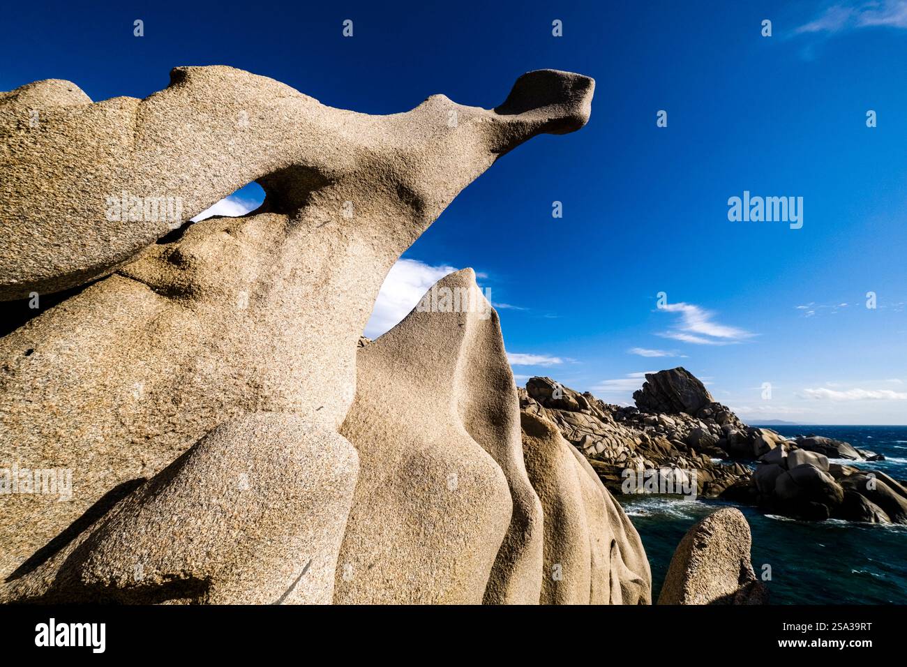 Bizarre granite rock formations on Capo Testa, the northernmost point ...