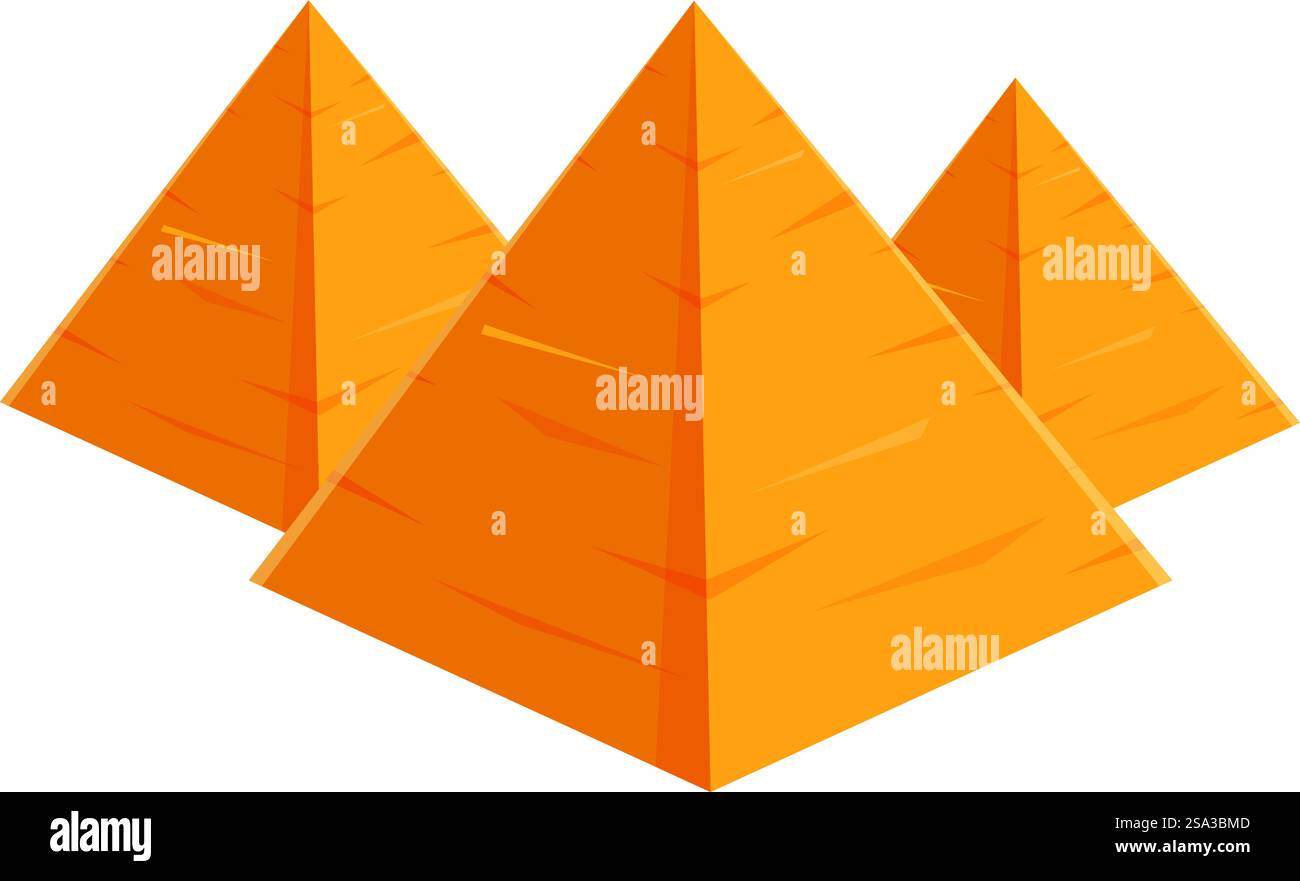 Colorful cartoon pyramid illustration in a simplistic. Modern. And ...