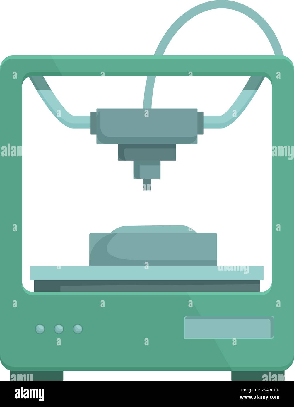 Detailed 3d printer icon vector illustration in flat design style with ...