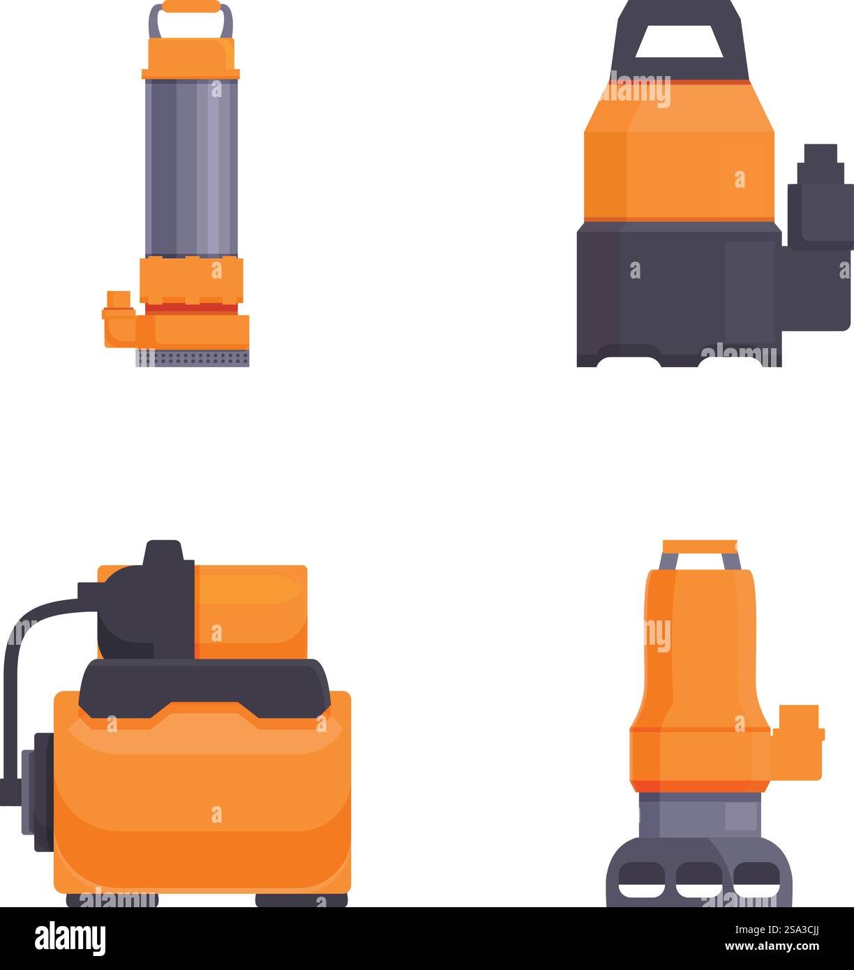 Collection of four isolated vector icons depicting different styles of ...