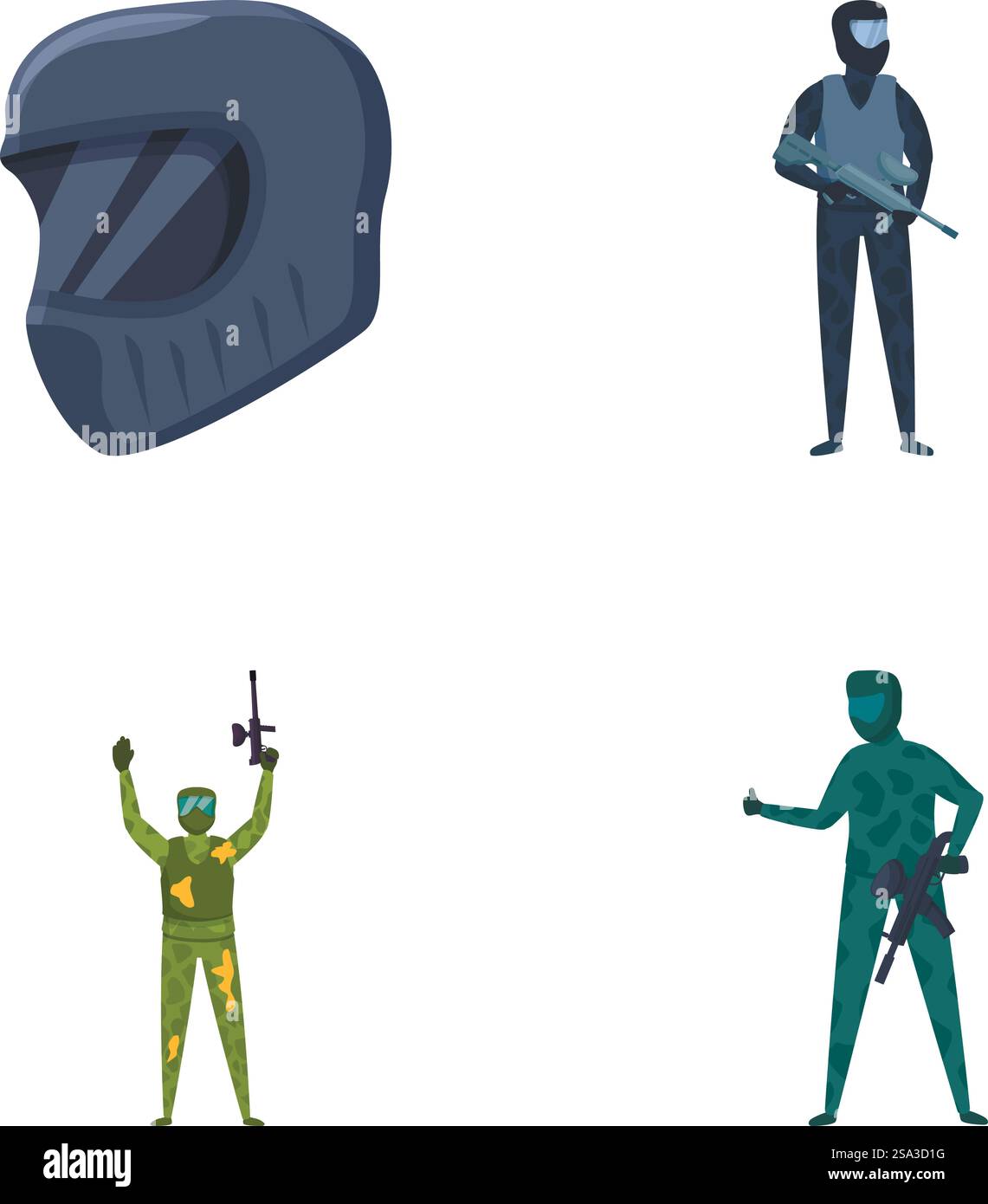 Illustration featuring a collection of special forces characters ...