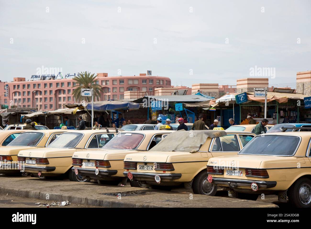 Morocco. Marrakech. Taxi Station Stock Photo - Alamy