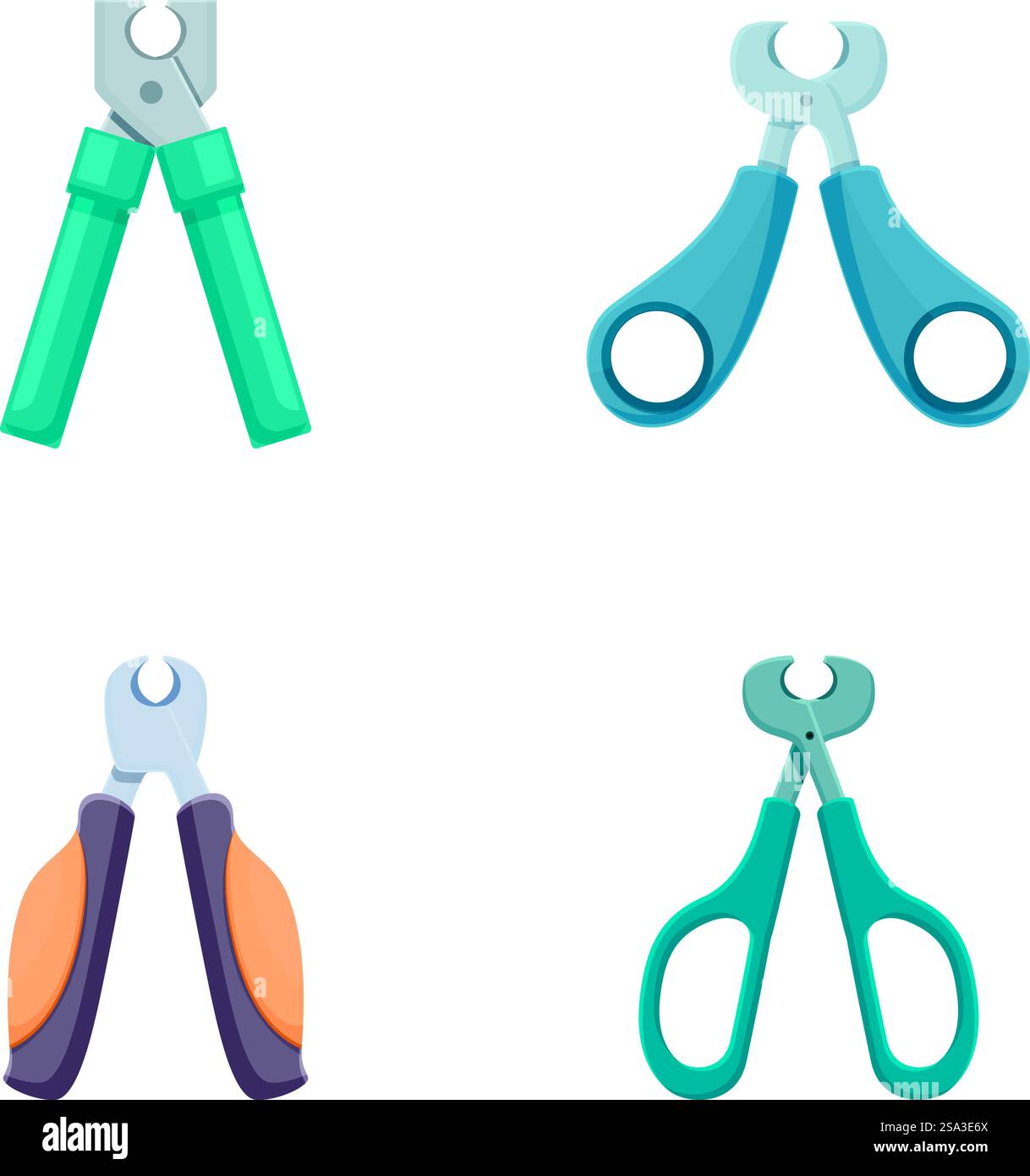 Vector illustration collection of four different designs of wire ...