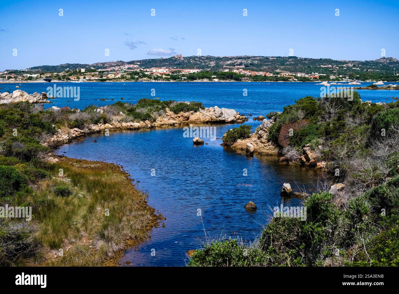 A small bay on the island of Isola Caprera, an island in the Maddalena ...