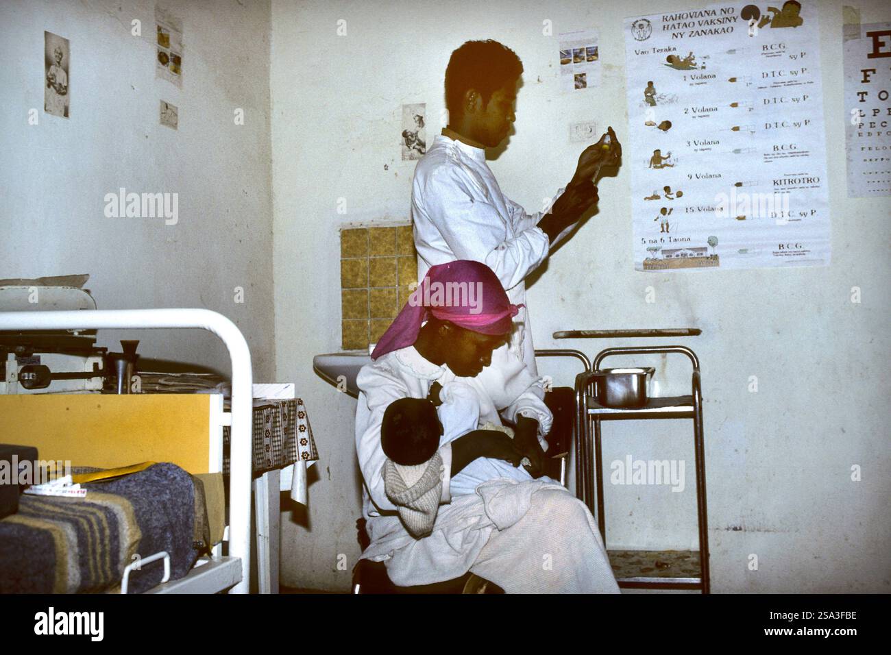 Africa. Madagascar. Ranohira. Hospital. Mother During Pediatric Visit ...