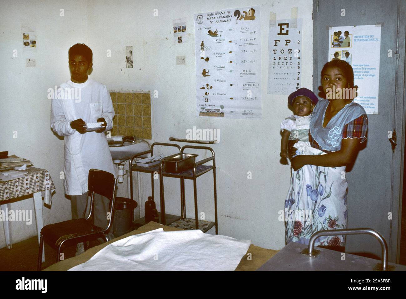 Africa. Madagascar. Ranohira. Hospital. Mother During Pediatric Visit ...