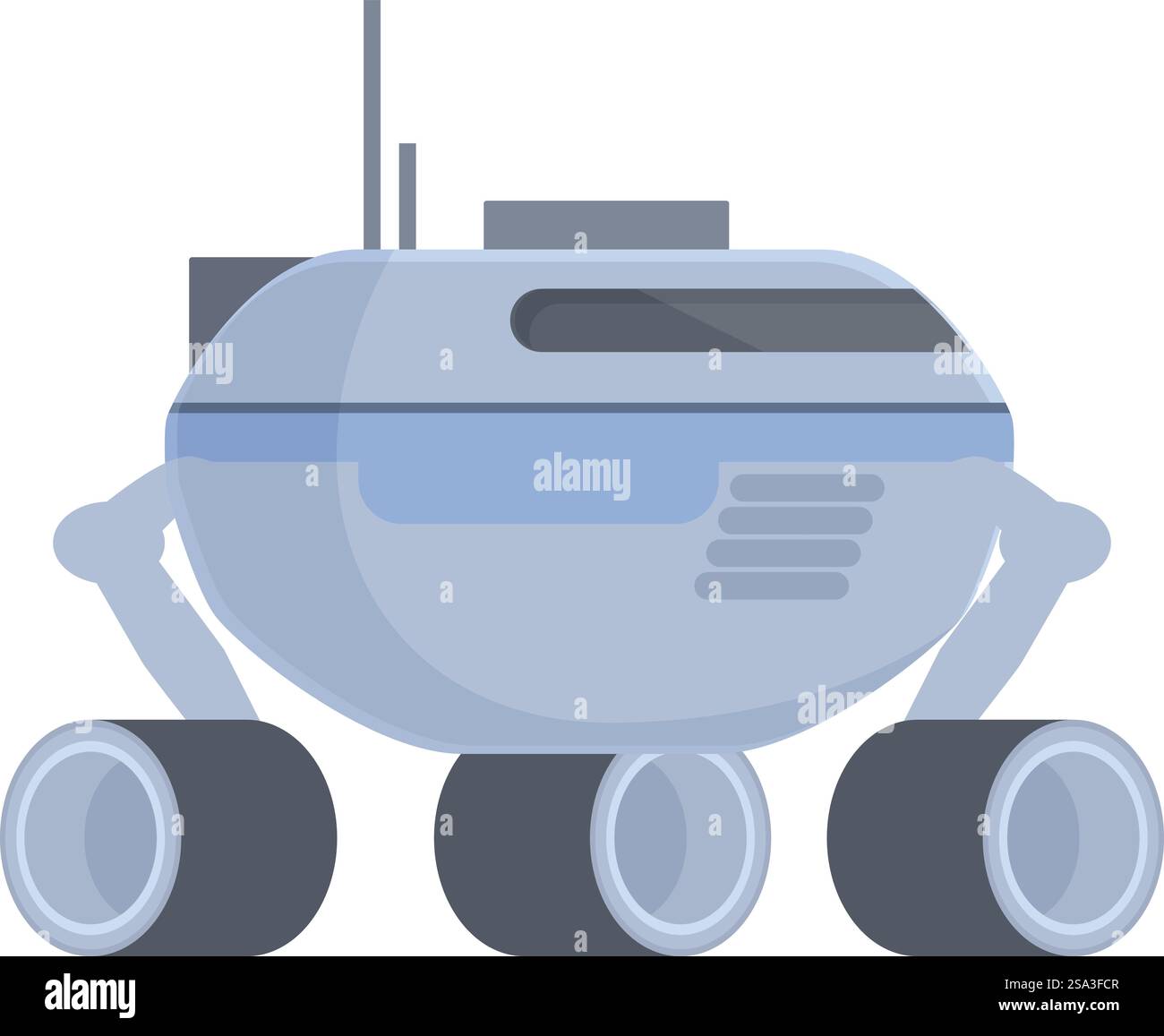 Vector illustration of a stylized mars rover, ideal for space ...