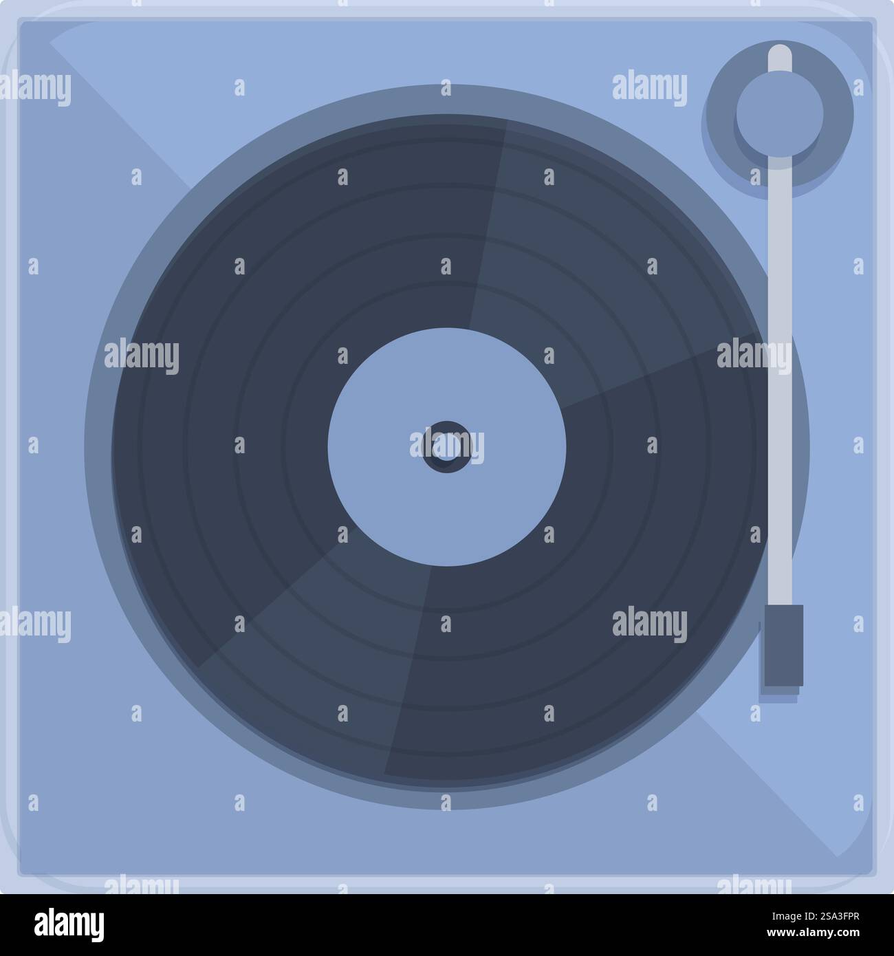 Flat design icon of a vinyl record player, suitable for musicrelated ...