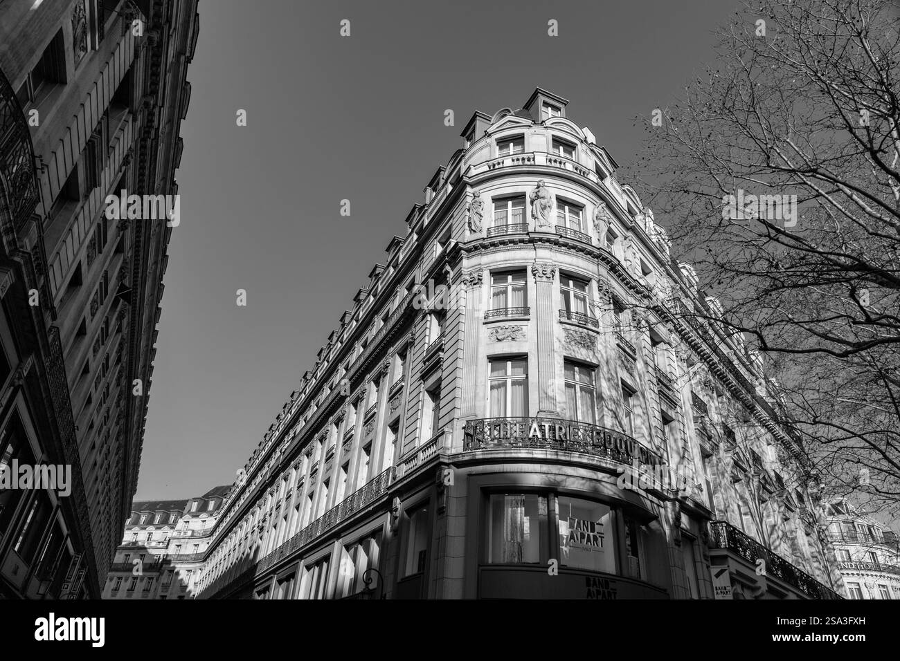 Paris, France - January 24, 2022: General street view from Paris, the ...