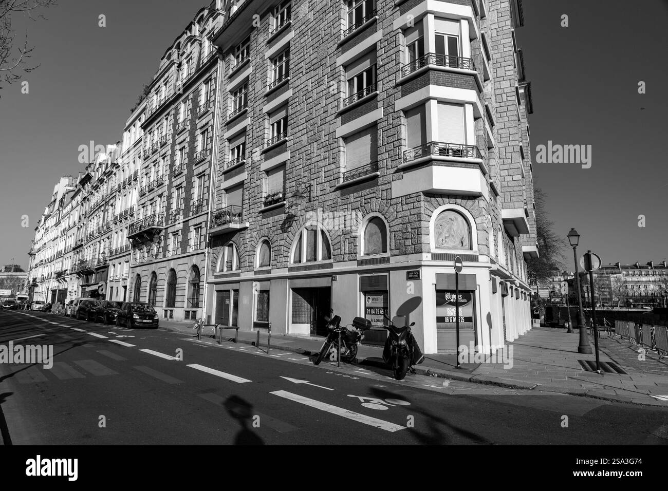 Paris, France - January 24, 2022: General street view from Paris, the ...