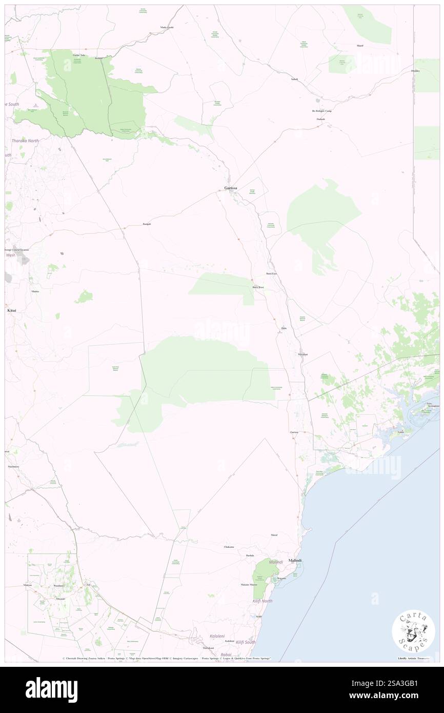 Tana River, KE, Kenya, Tana River, S 2 35' 56'', N 40 20' 19'', map ...