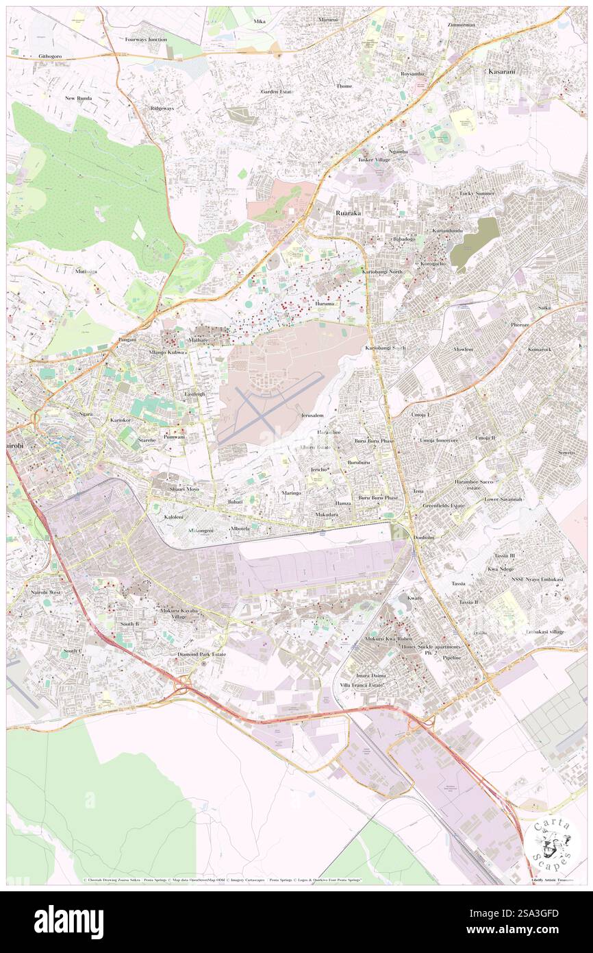 Ofafa, KE, Kenya, Nairobi Area, S 1 16' 59'', N 36 52' 0'', map ...