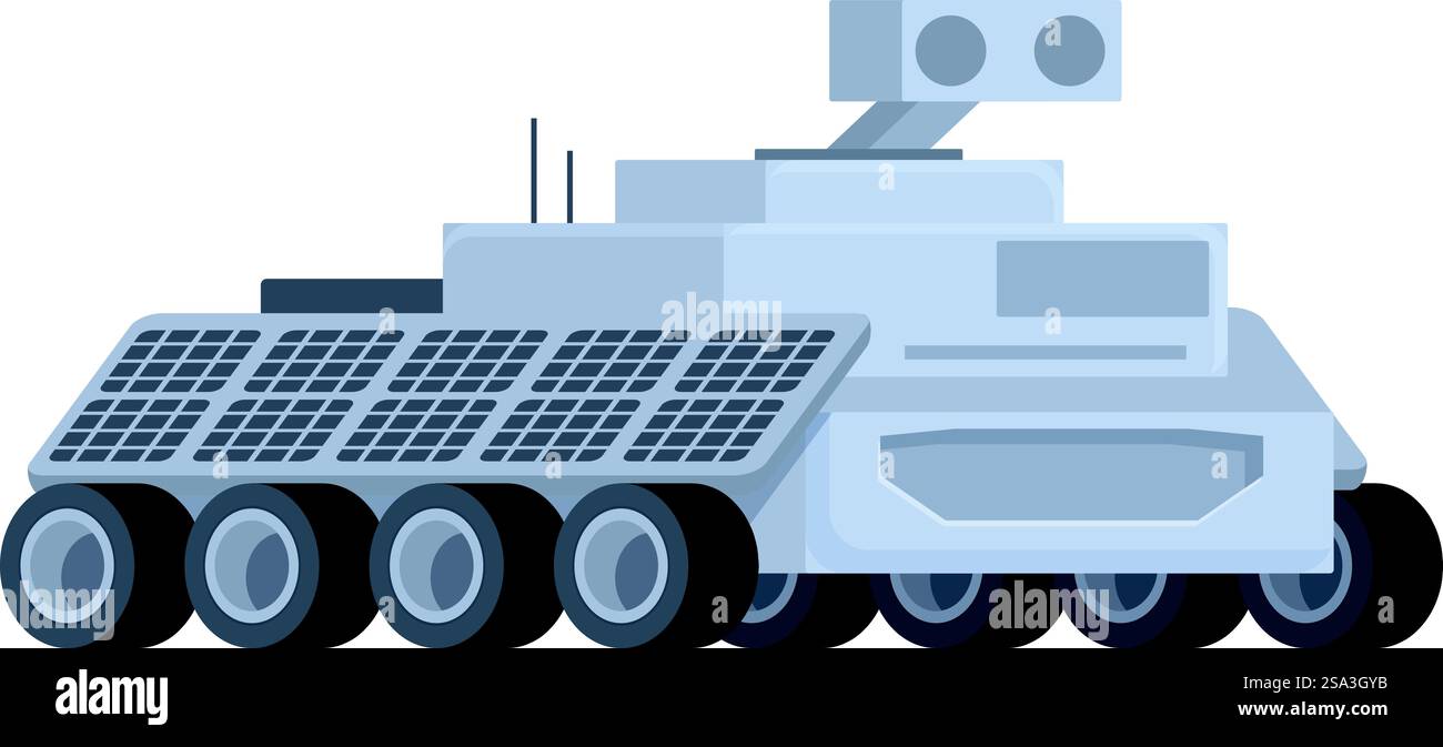 Illustration of a futuristic military tank with advanced technology and ...