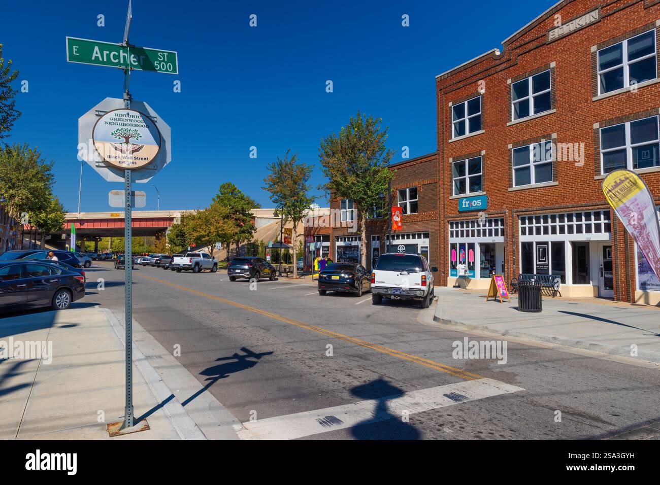 Tulsa, Oklahoma, USA - October 10, 2024: HIstorical Greenwood district ...