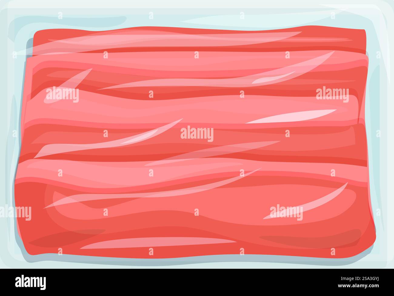 Graphic representation of salmon fillets in vacuumpacked packaging ...