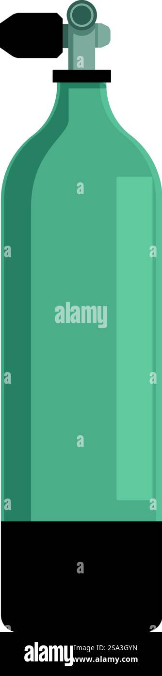Flat design gas cylinder isolated on a white background, suitable for ...