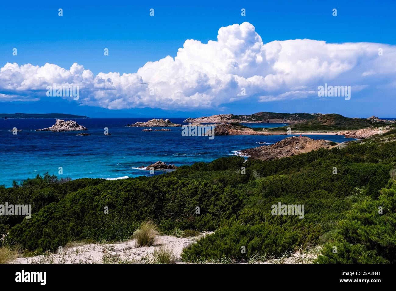 A small bay on the island of Isola Caprera, an island in the Maddalena ...