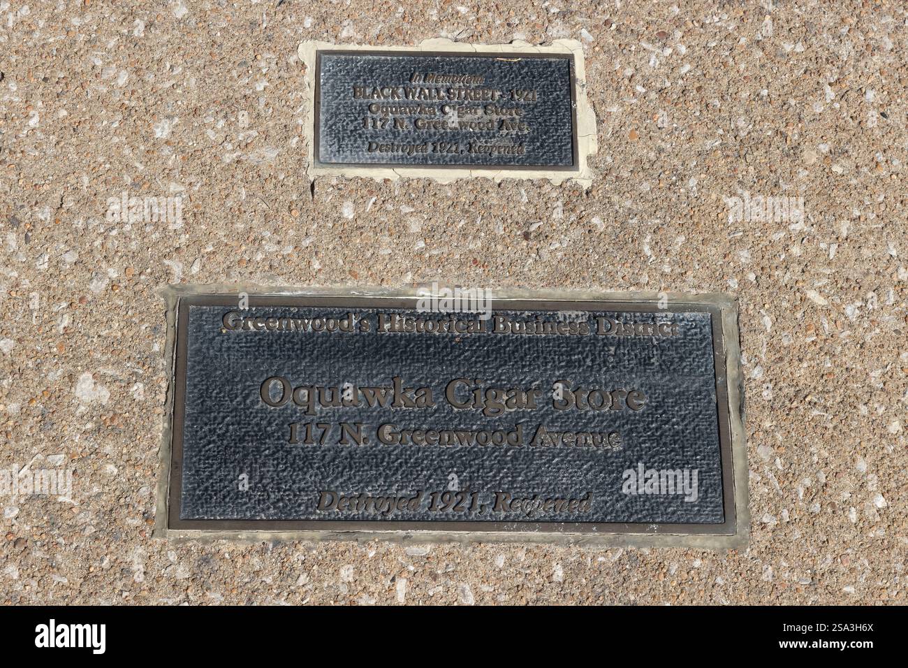 Tulsa, Oklahoma, USA - October 10, 2024: HIstorical Greenwood district downtown. where iron ...