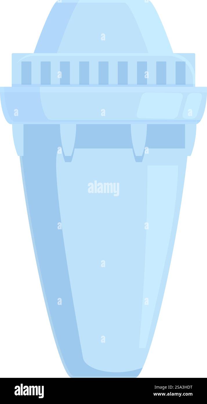 Clean, flat vector design of a blue recycling bin isolated on a white ...