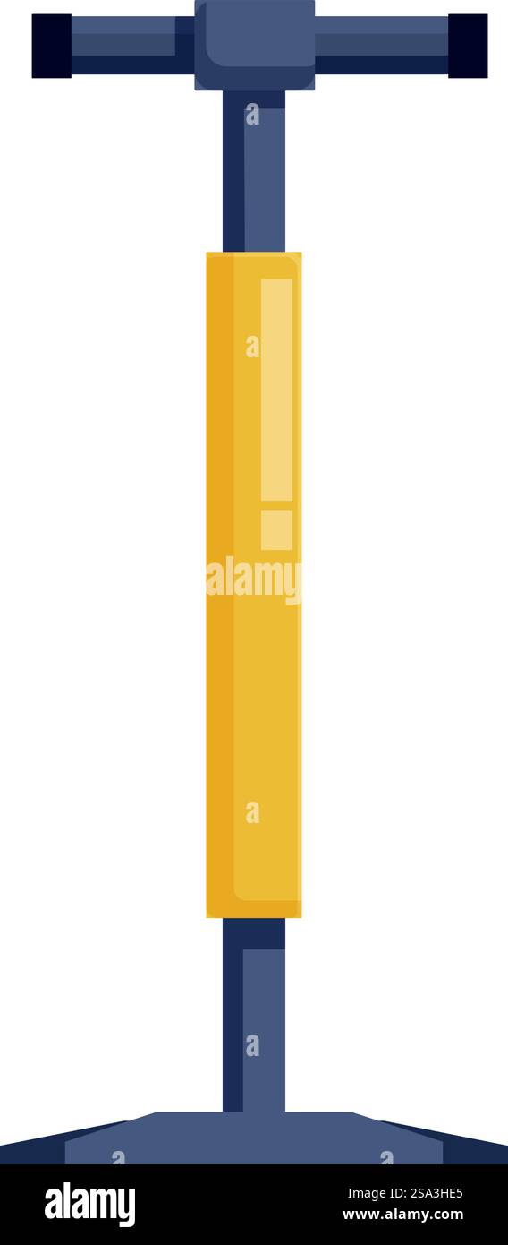 Vector illustration of a modern manual bicycle pump with a flat design ...