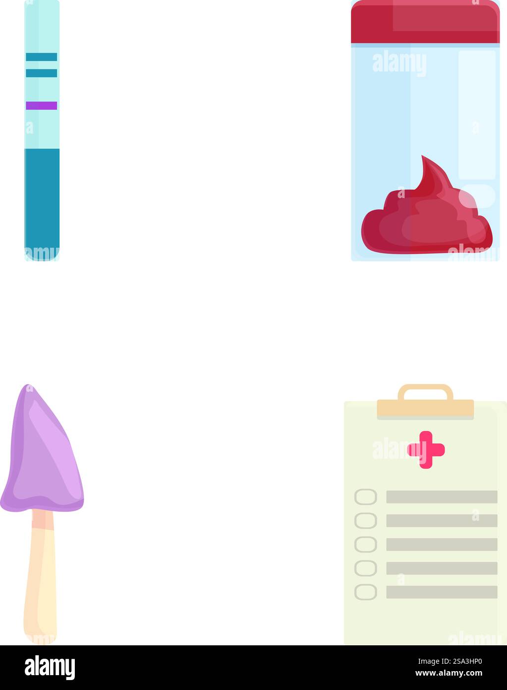 Medical analysis icons set cartoon vector. Various type of medical ...