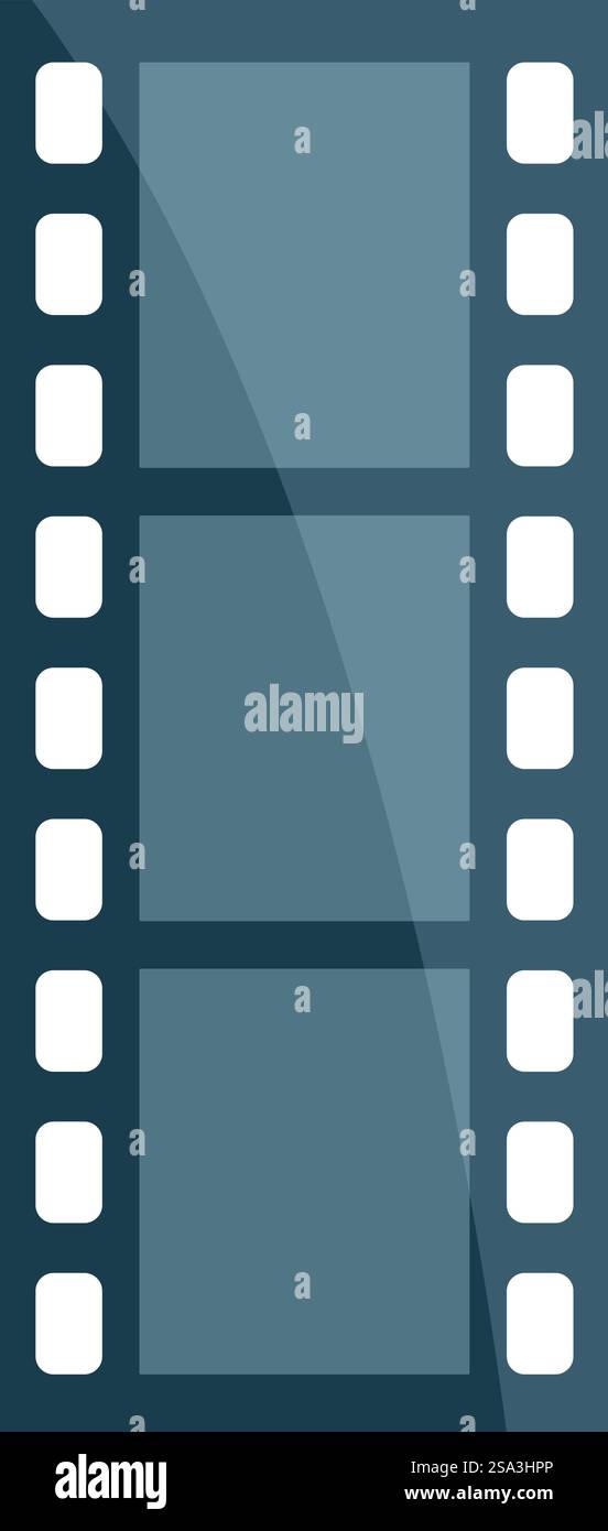 Simplified vector image of an empty film strip suitable for diverse ...