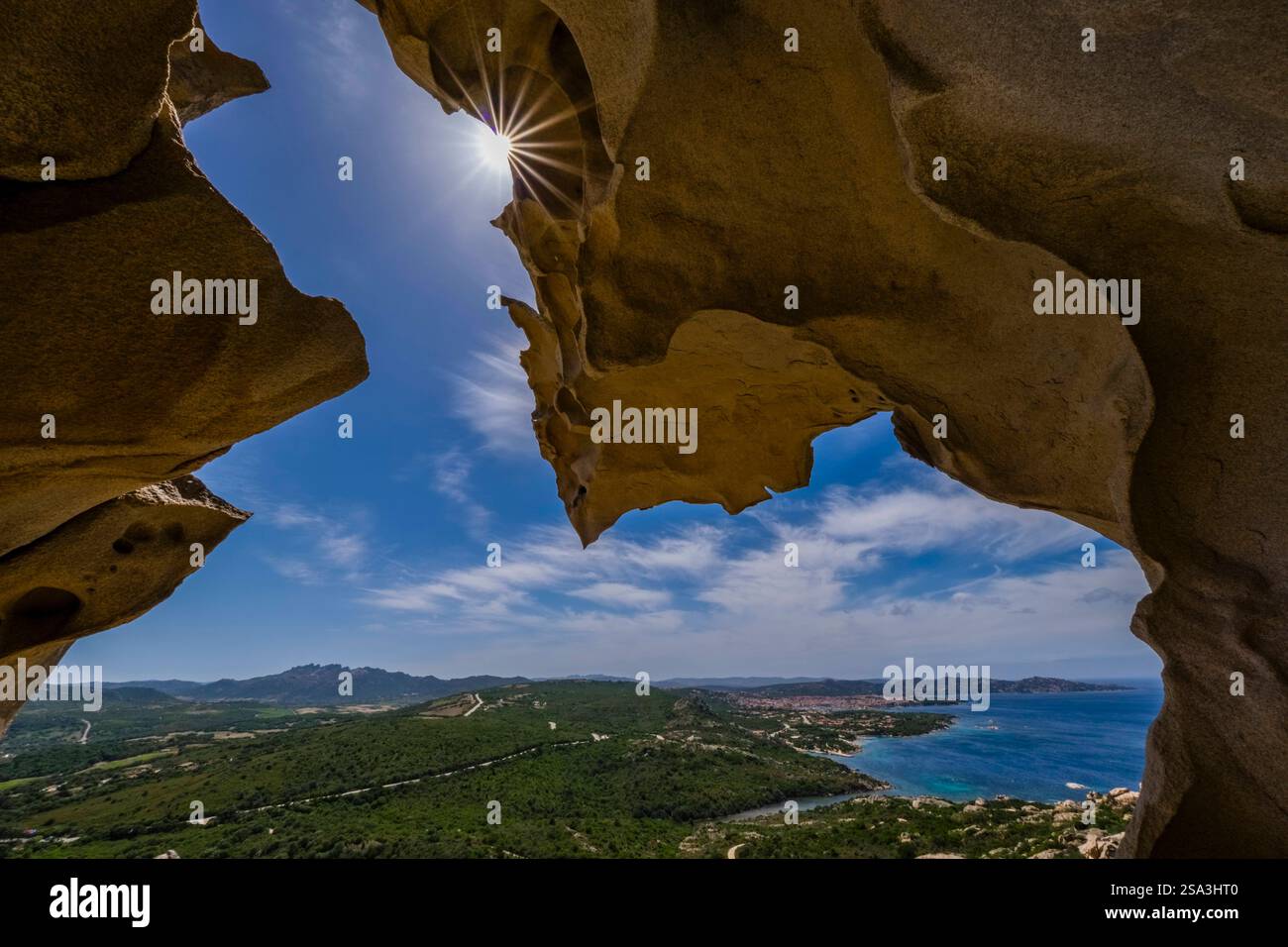 The Bear Rock at Capo d Orso, a huge cave formed by erosion that ...