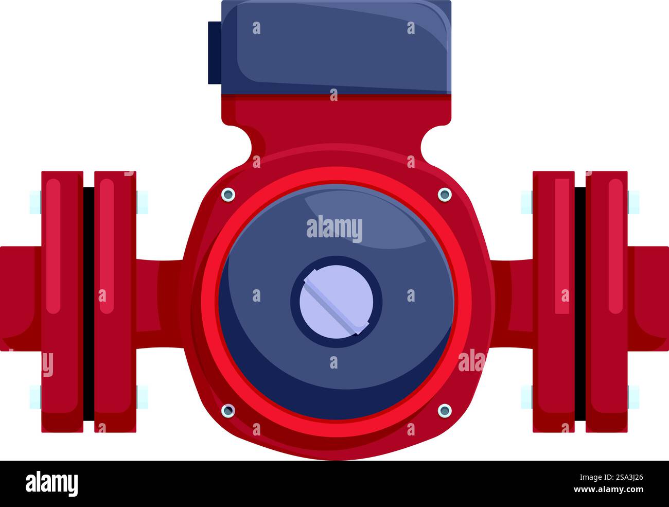 Streamlined graphic of a red valve, ideal for depicting plumbing or ...