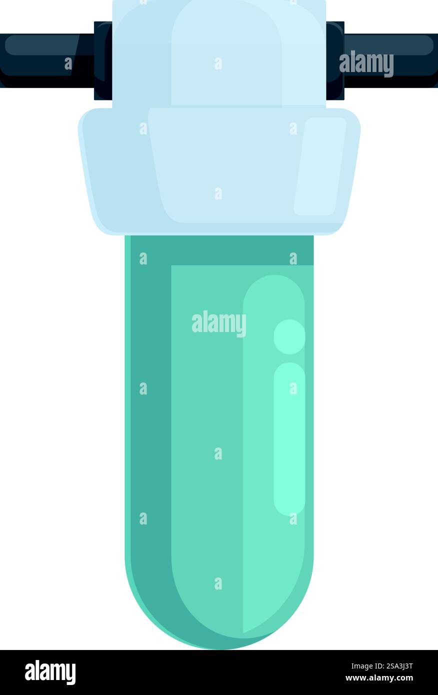 Vector graphic of a blue test tube in a rack, perfect for scientific ...