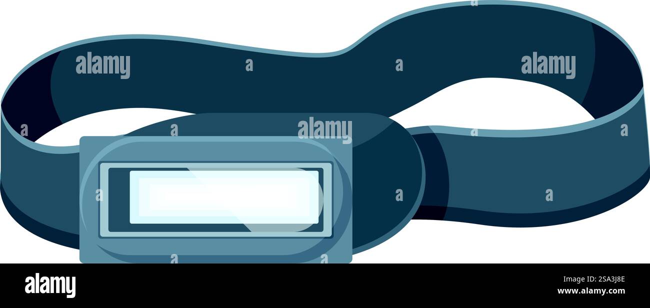 Flat design illustration of a digital resistance band for strength ...