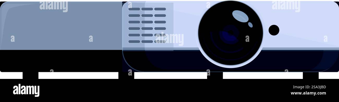 Vector illustration of a sleek, contemporary digital projector, ideal ...