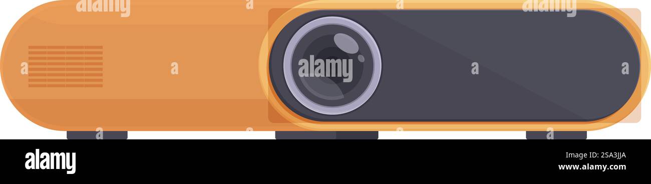 Flat design illustration of a contemporary digital projector, isolated ...
