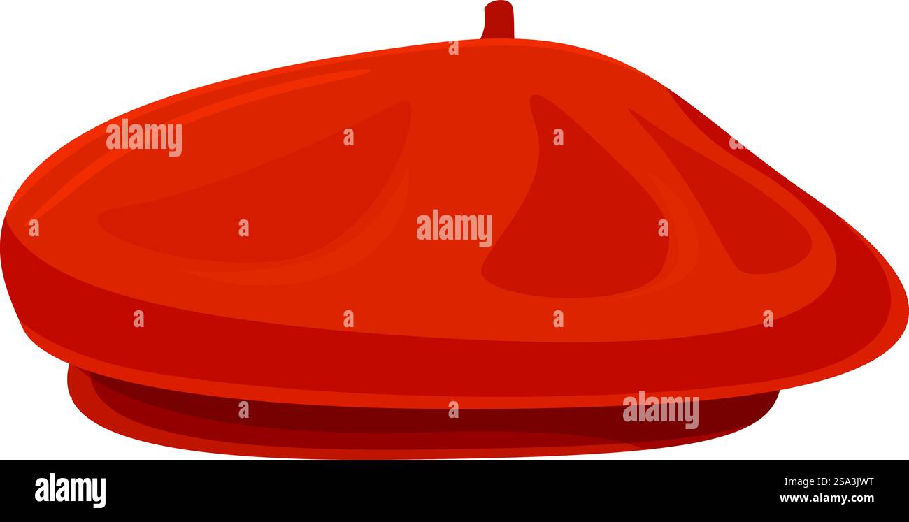 French military beret cartoon illustration with minimalist hi-res stock ...