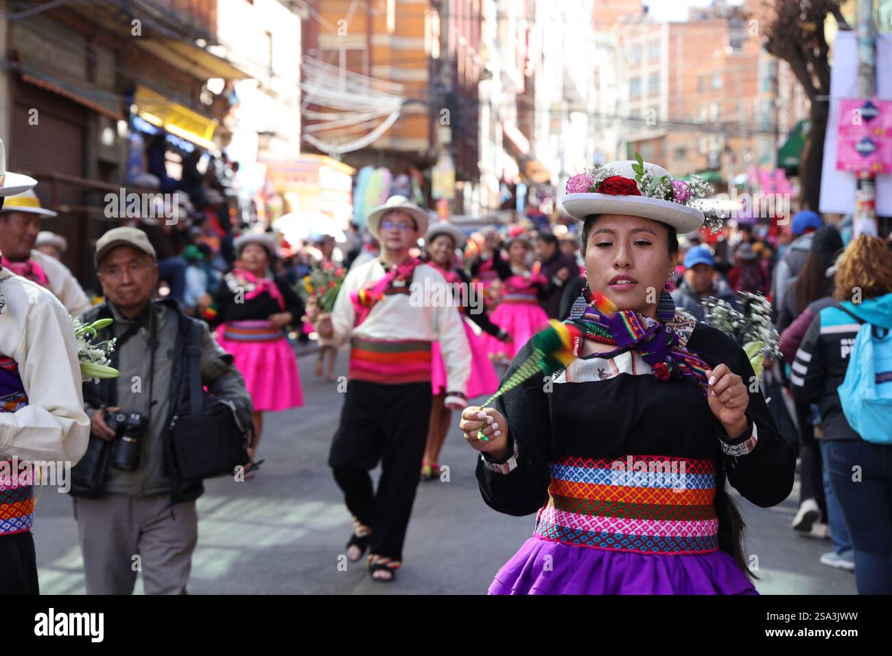 La Paz, Bolivia, Fiesta del Gran Poder ( 2023). Inspired by historical events: Incas ...