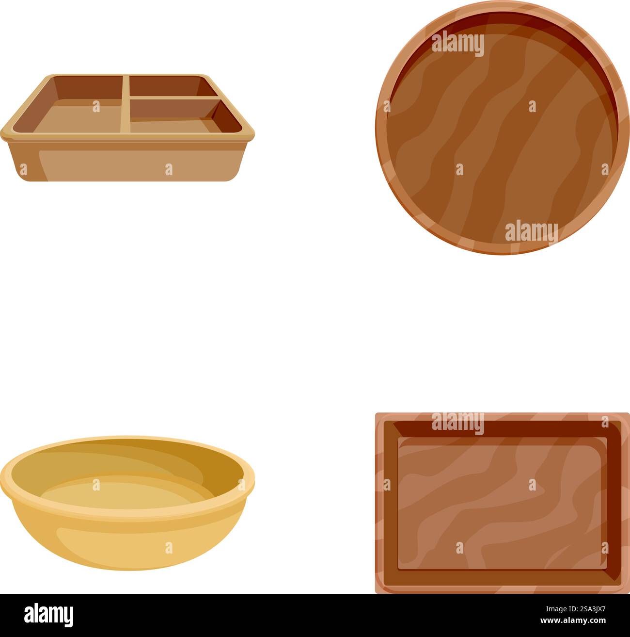 Serving trays bowls Stock Vector Images - Alamy
