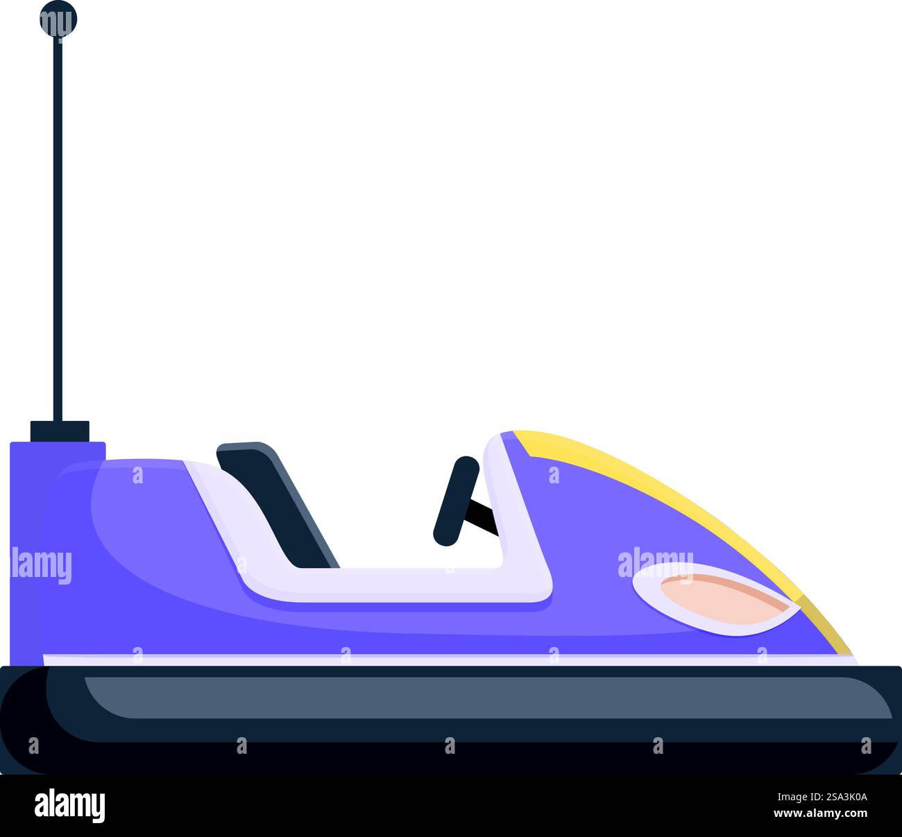Vector illustration of a purple bumper car, perfect for amusement park ...