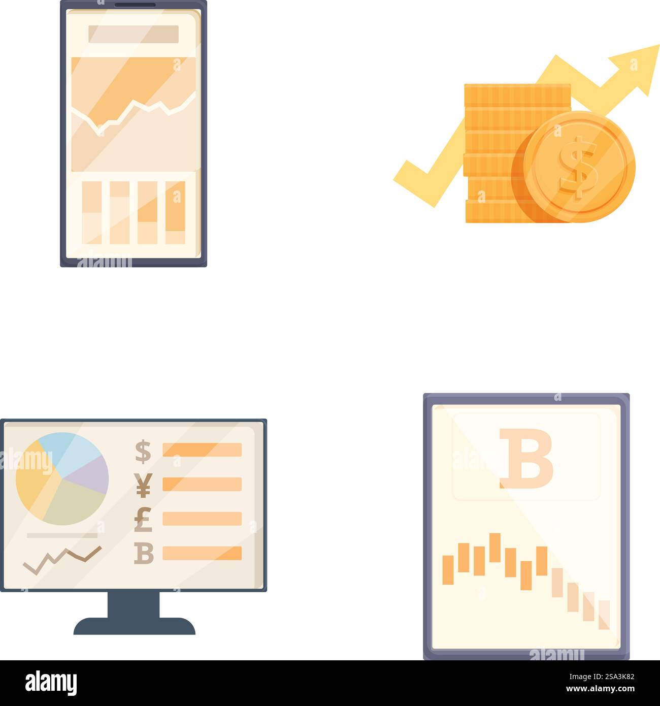 Mobile app displays financial chart hi-res stock photography and images ...