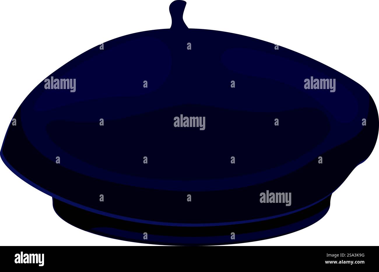 Simple vector illustration of a dark cloche, perfect for representing ...