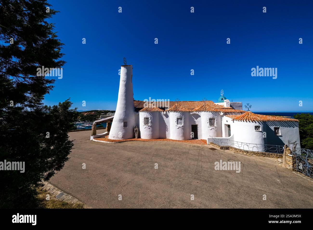 The church Stella Maris, Chiesa di Stella Maris, located above marina ...