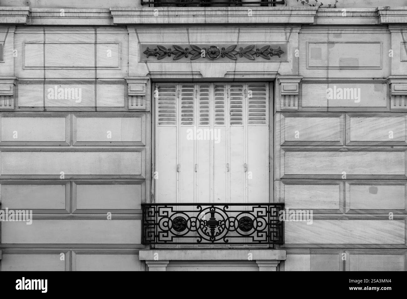 Detail from typical French architecture in Paris, France Stock Photo ...